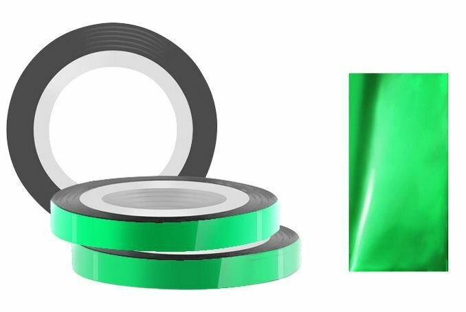 Jessnail Фольга для дизайна ногтей, №08 в рулоне 20м*0,8мм, зеленый