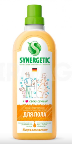 Набор из 3 штук Средство универсальное моющее Synergetic для пола, стен, поверхностей 1л