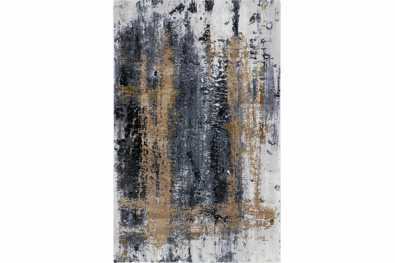 Ковер на пол LINEA TERRA 25321A Beige - Grey, 80х150 см, прямоугольный, серый, коричневый