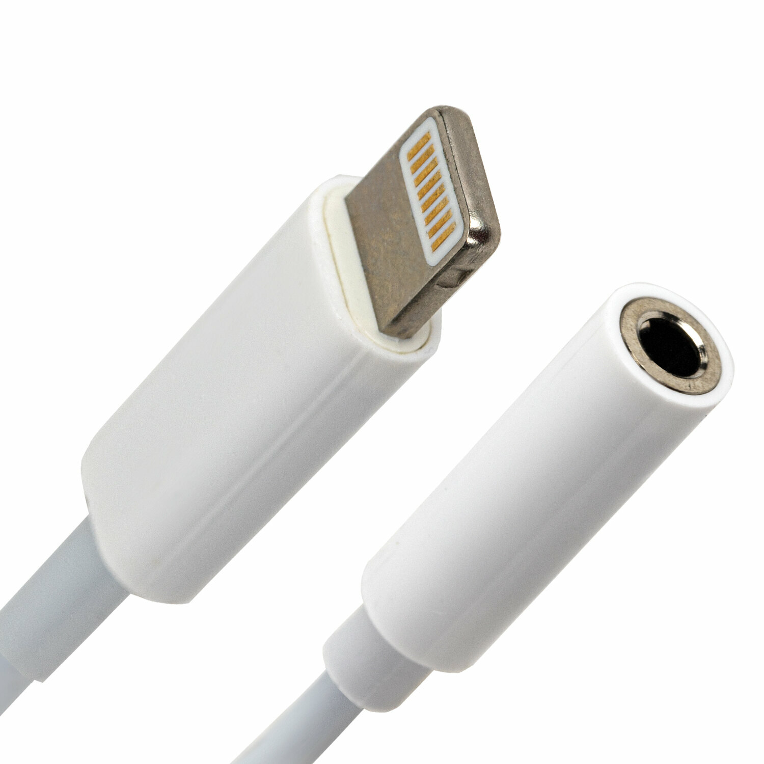 Упаковка 2 шт. Переходник для наушников с iPhone LIGHTNING на AUX (MINI JACK 3.5 мм), SONNEN, 0,1 м, белый, 513565