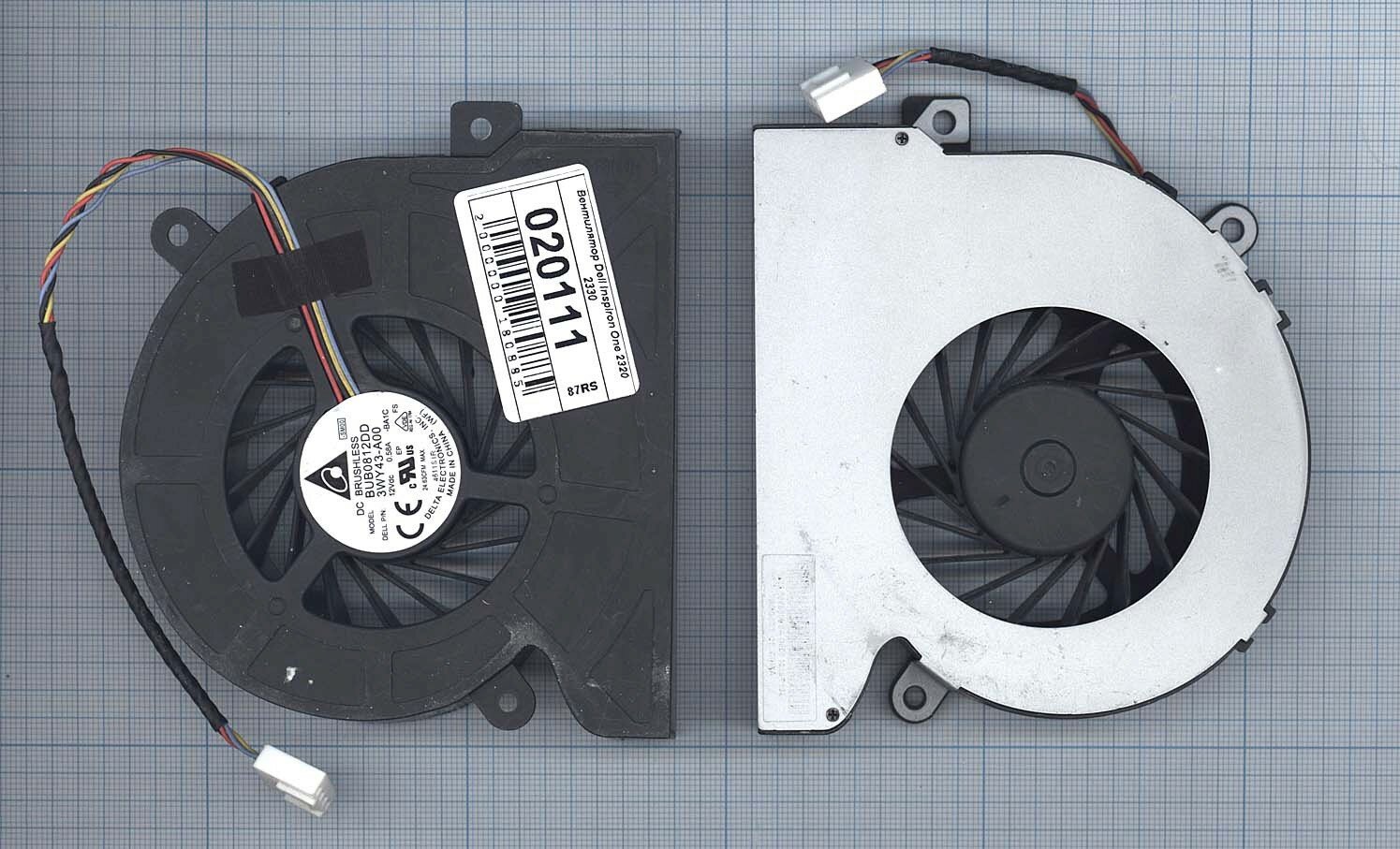 Вентилятор (кулер) для монобока Dell BUB0812DD 3WV43-A00 (4-pin, DC12V 1.0A) ver.1