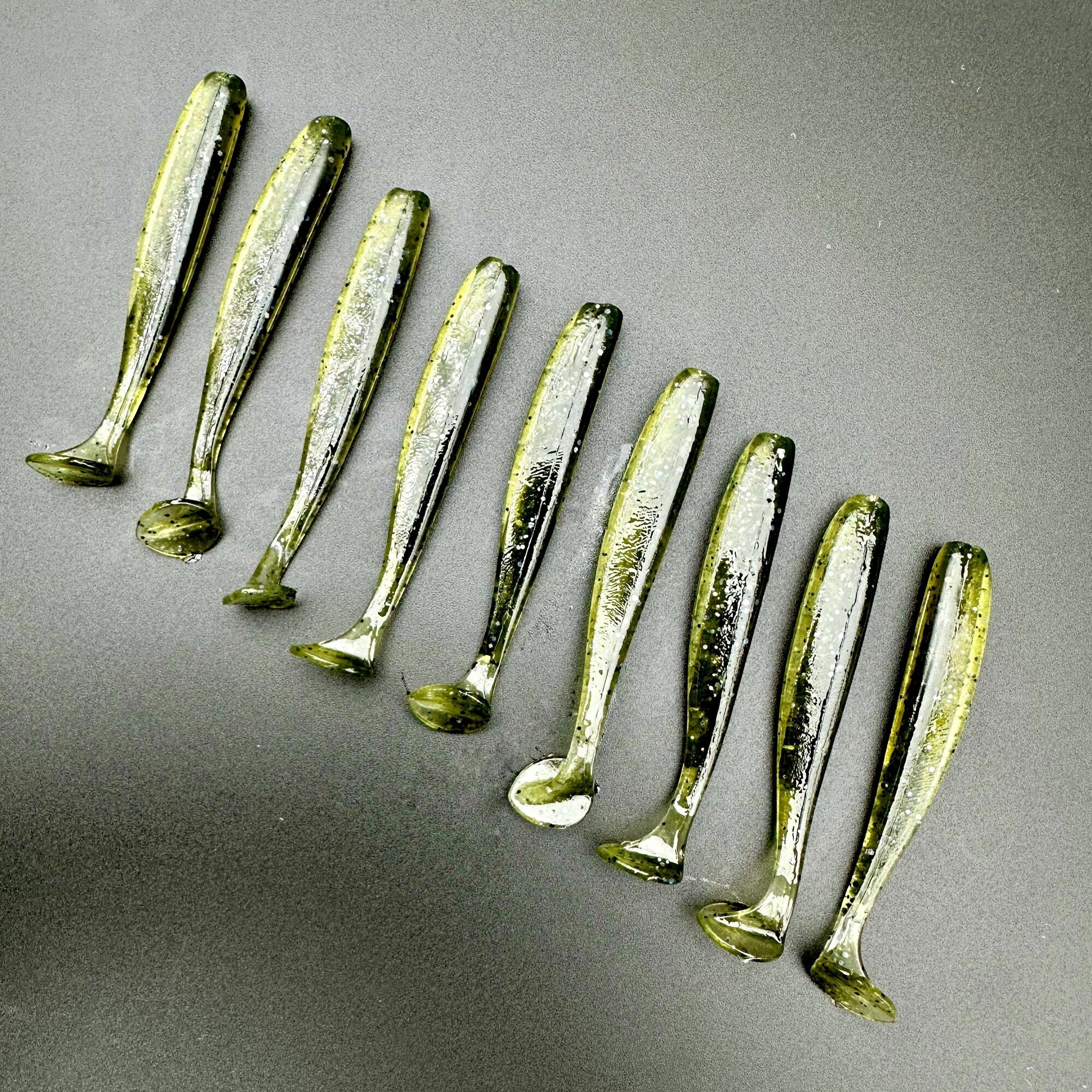 Силиконовая приманка виброхвост 6 штук Мягкая приманка для рыбалки 4" Япония на окуня; судака; щуку