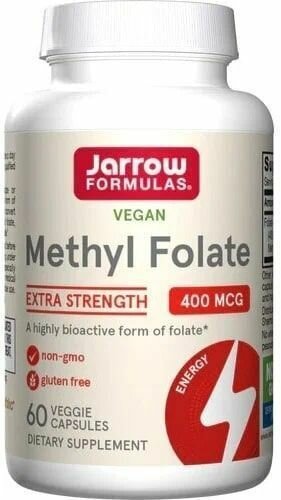 Jarrow Formulas, Methyl Folate, Метил фолат, 400 мкг, 60 капсул