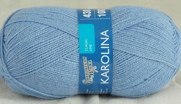 Пряжа Московская шерстопрядильная фабрика Каролина (Karolina) МШФ, гиацинт_NEW - 11331, 100% акрил, 5 мотков, 100 г, 435 м.