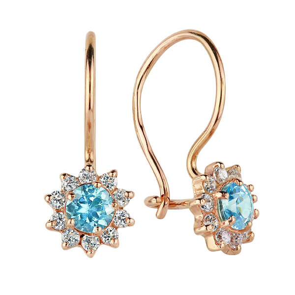 Серьги, золото, 585 проба