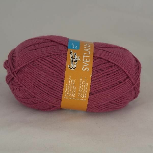 Пряжа Московская шерстопрядильная фабрика Светлана ПШ (МШФ), бруснич - 51, 50% шерсть, 50% акрил, 5 мотков, 100 г, 250 м.