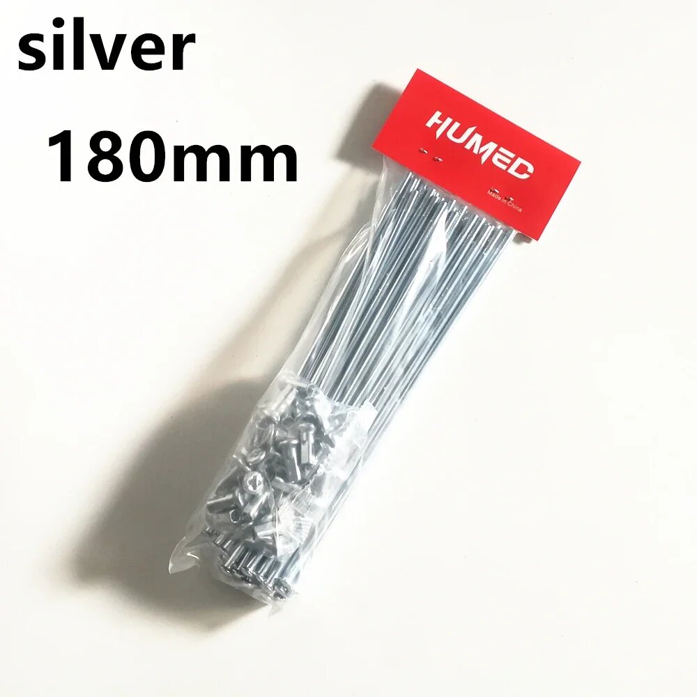 36 шт./лот 45 # Стальные спицы для внедорожного мотоцикла для колес Серебряный, 4.0mmX180mm silver