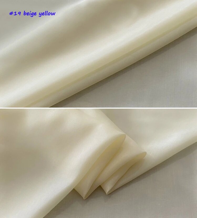 Шелк бежево-желтый, 2м x 1.4м, #19 beige yellow