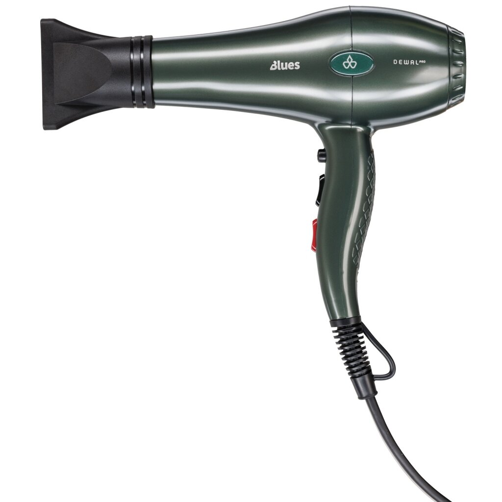 Фен DEWAL PRO BLUES , изумрудный, 2600Вт, ионизация, 2 нас, провод 3м