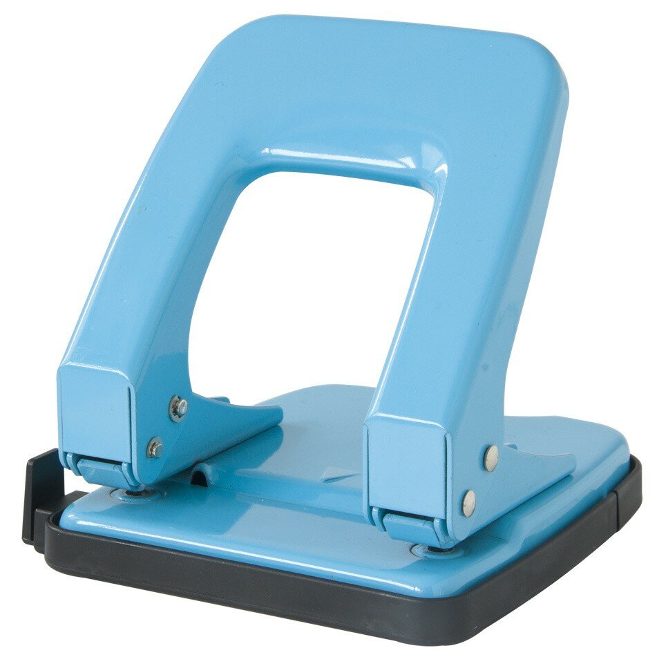 Дырокол Deli E0138 макс:35лист. металл ассорти отв:2 с линейкой