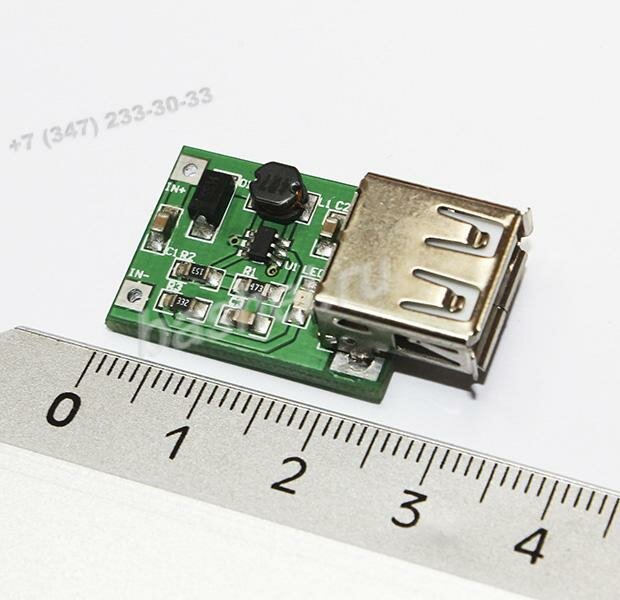 Повышающий DC-DC преобразователь USBmod, (Uвх.=2.5-6В, Uвых.=5В USB, Imax=1A)