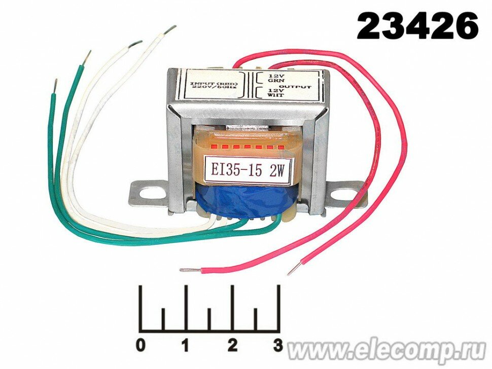 Трансформатор 2*12V 0.16A 2W EI-35*15