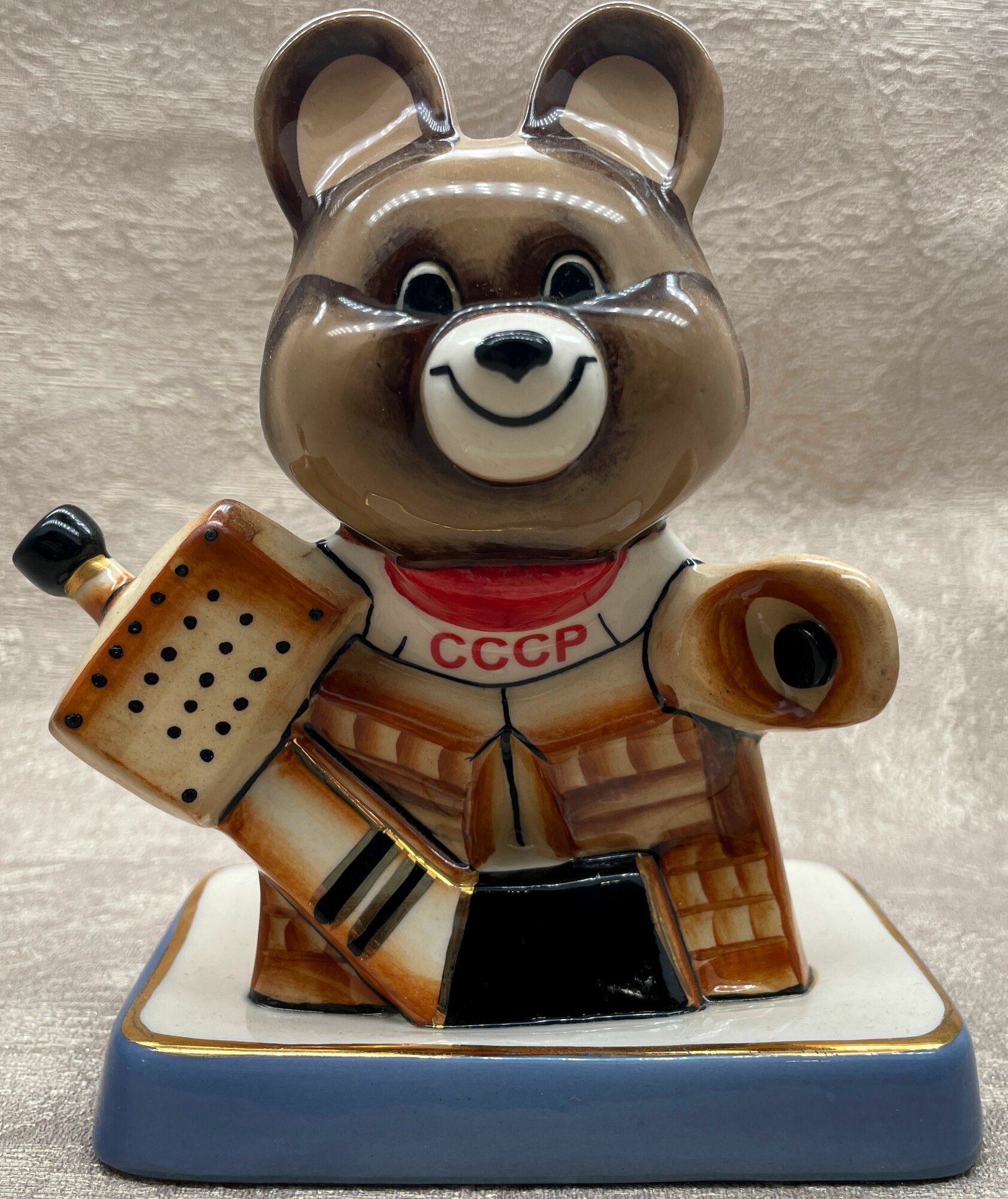 Олимпийский мишка 1980 Вратарь Хоккеист СССР. Современное производство Вербилки