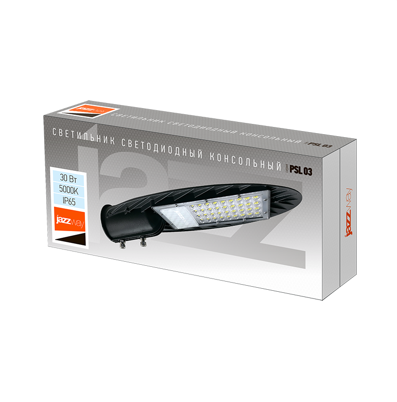 Светильник уличный JazzWay PSL-03 30W 5000K 2800Лм светодиодный IP65 черный