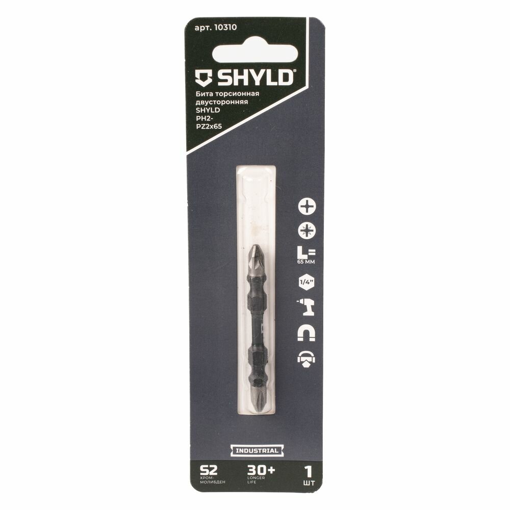 Бита SHYLD торсионная PH2-PZ2 двусторонняя х65 (10310)