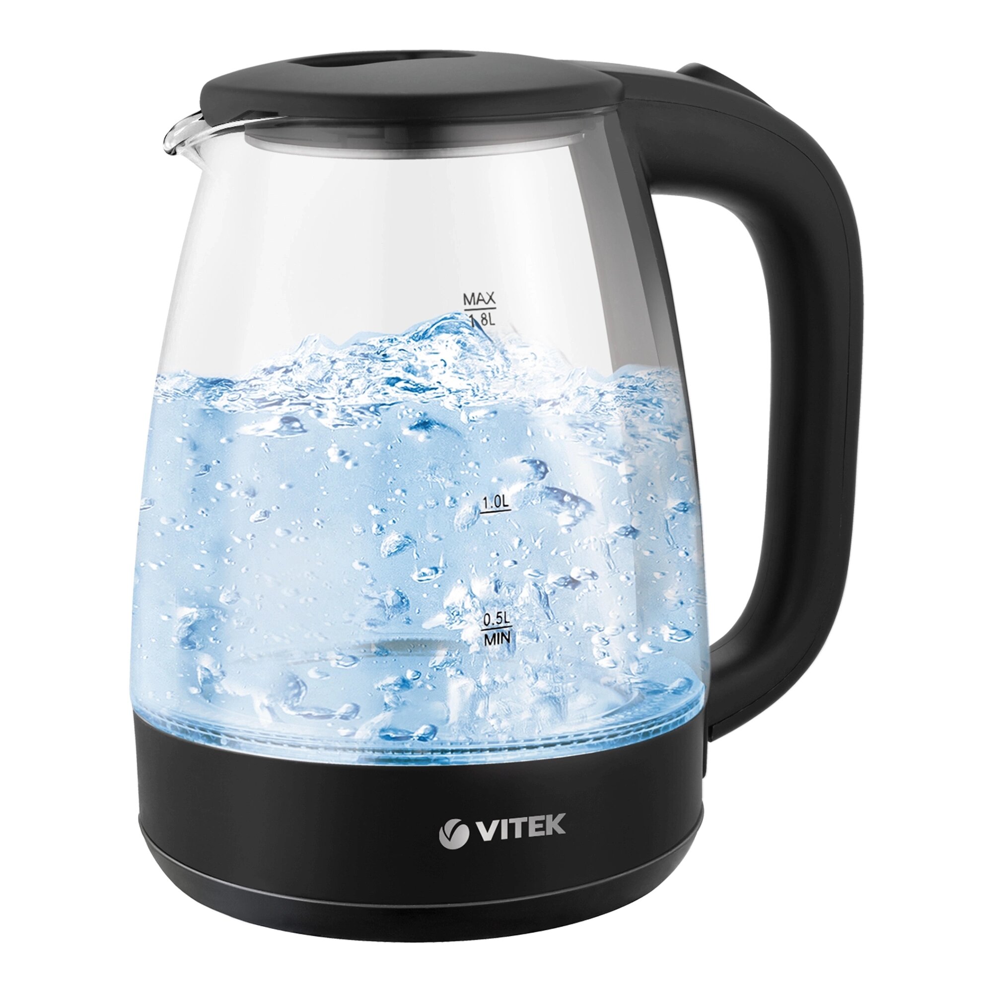 Чайник электрический Vitek VT-7004 разноцветный, стекло/пластик