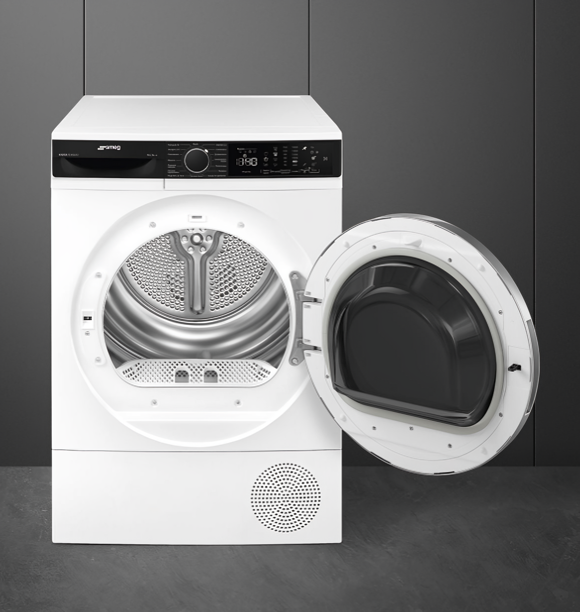 Сушильная машина Smeg DT393RU Белая с тепловым насосом на 9 кг, Инверторный мотор