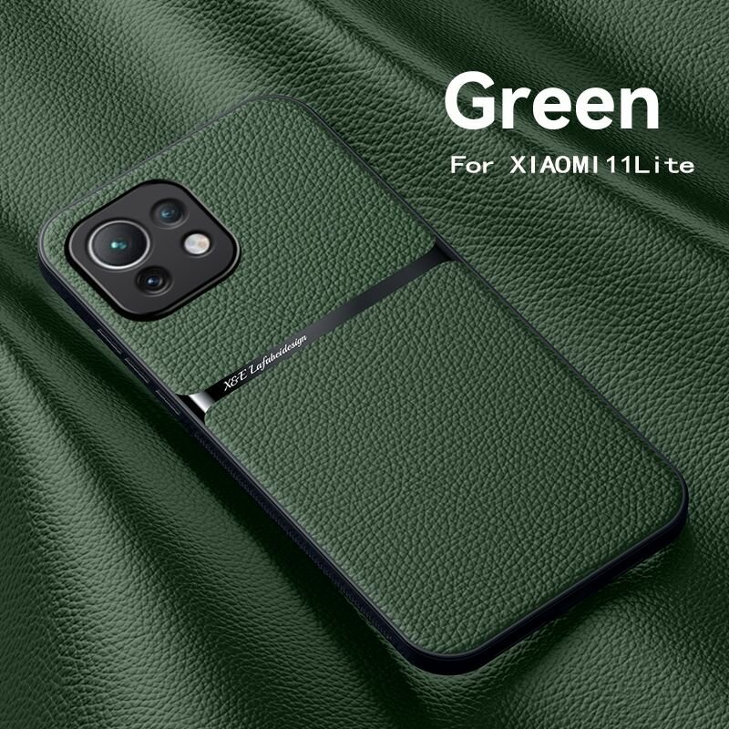 FASNYA Чехол для Xiaomi 11 Lite /чехол-Кожа на Сяоми 11 Лайт, Ксиоми 11 Лайт Чехол для телефона с защитой камеры магнитный автомобильный держатель