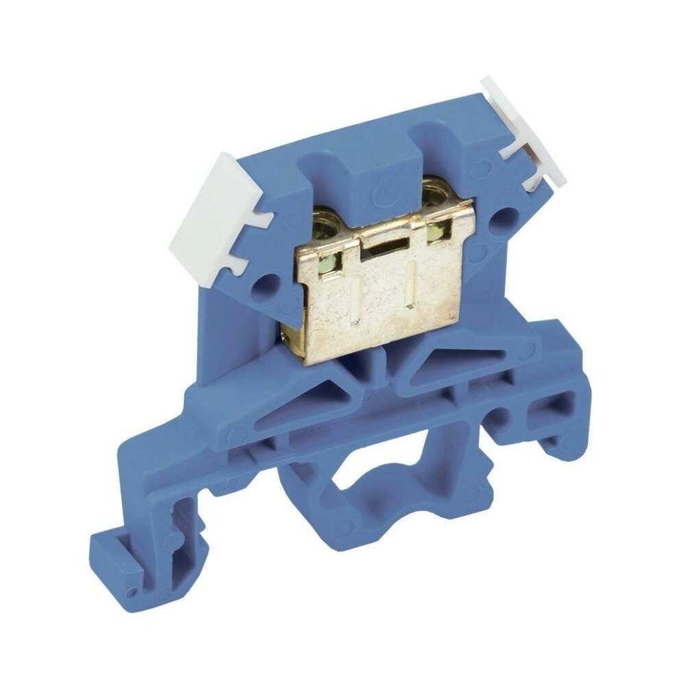 Клеммный зажим IEK на DIN-рейку ЗНИ-4 синий