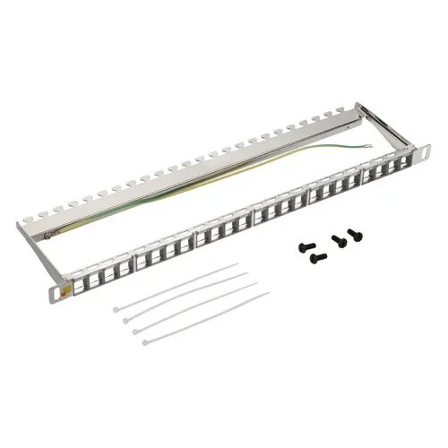 Патч-панель наборная Lanmaster LAN-PPC24OK-STP 19" 0,5U 24xRJ45 STP