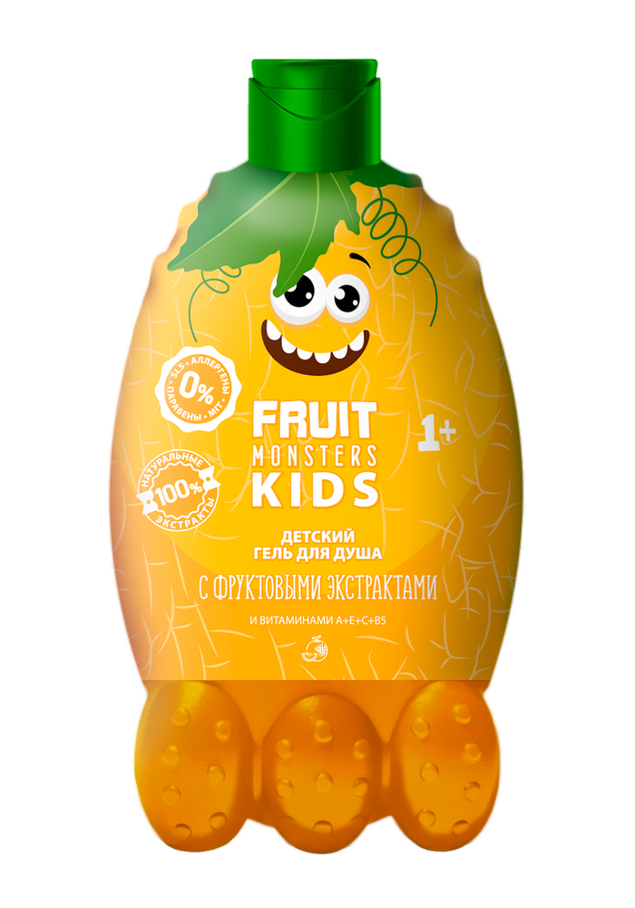 Fruit Monsters Kids Дыня Гель для душа детский "с фруктовыми экстрактами" 1+ 400 мл.