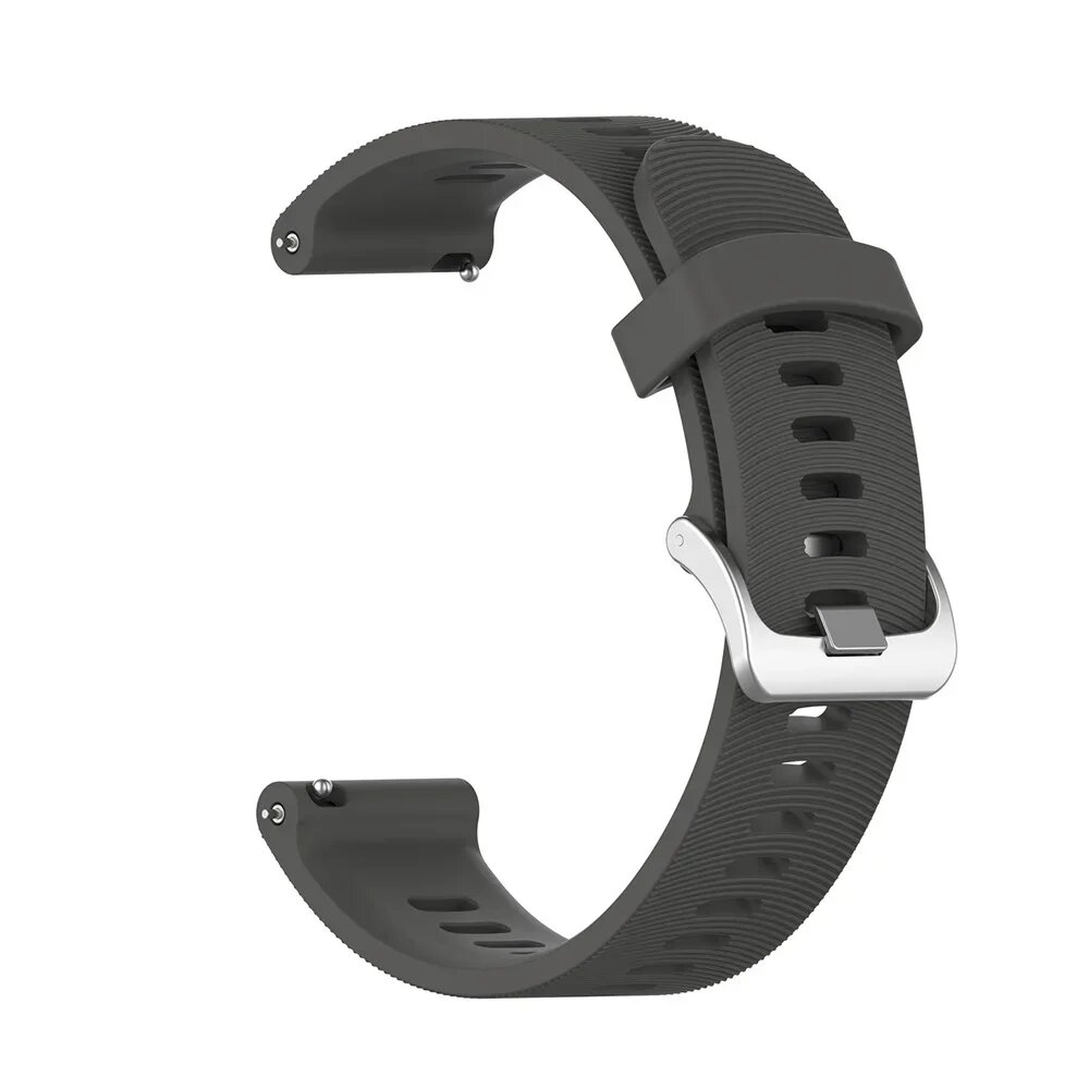 Серый силиконовый ремешок для Garmin 20 мм