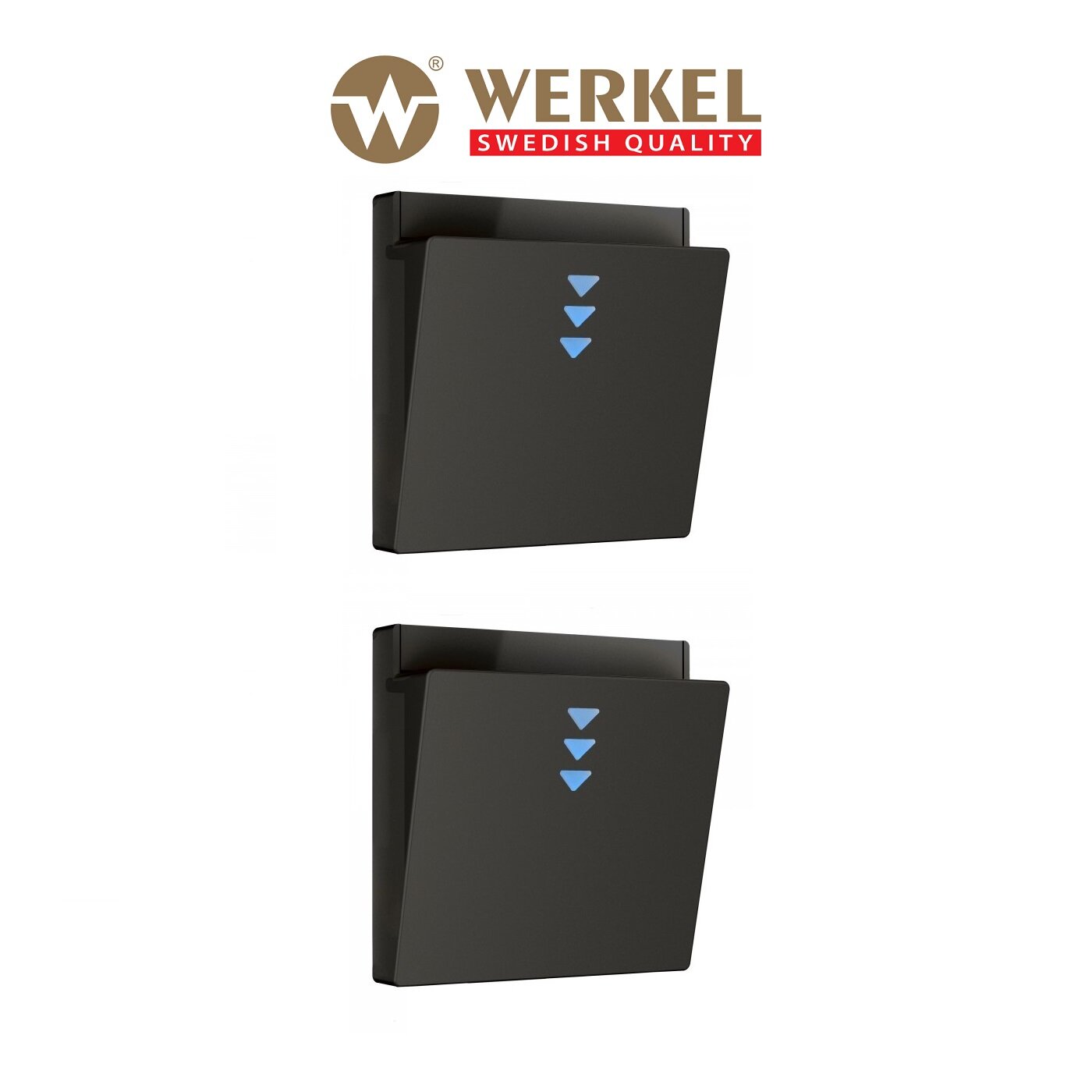 Накладка для электронного карточного выключателя Werkel W1163108, цвет черный - комплект 2 шт.