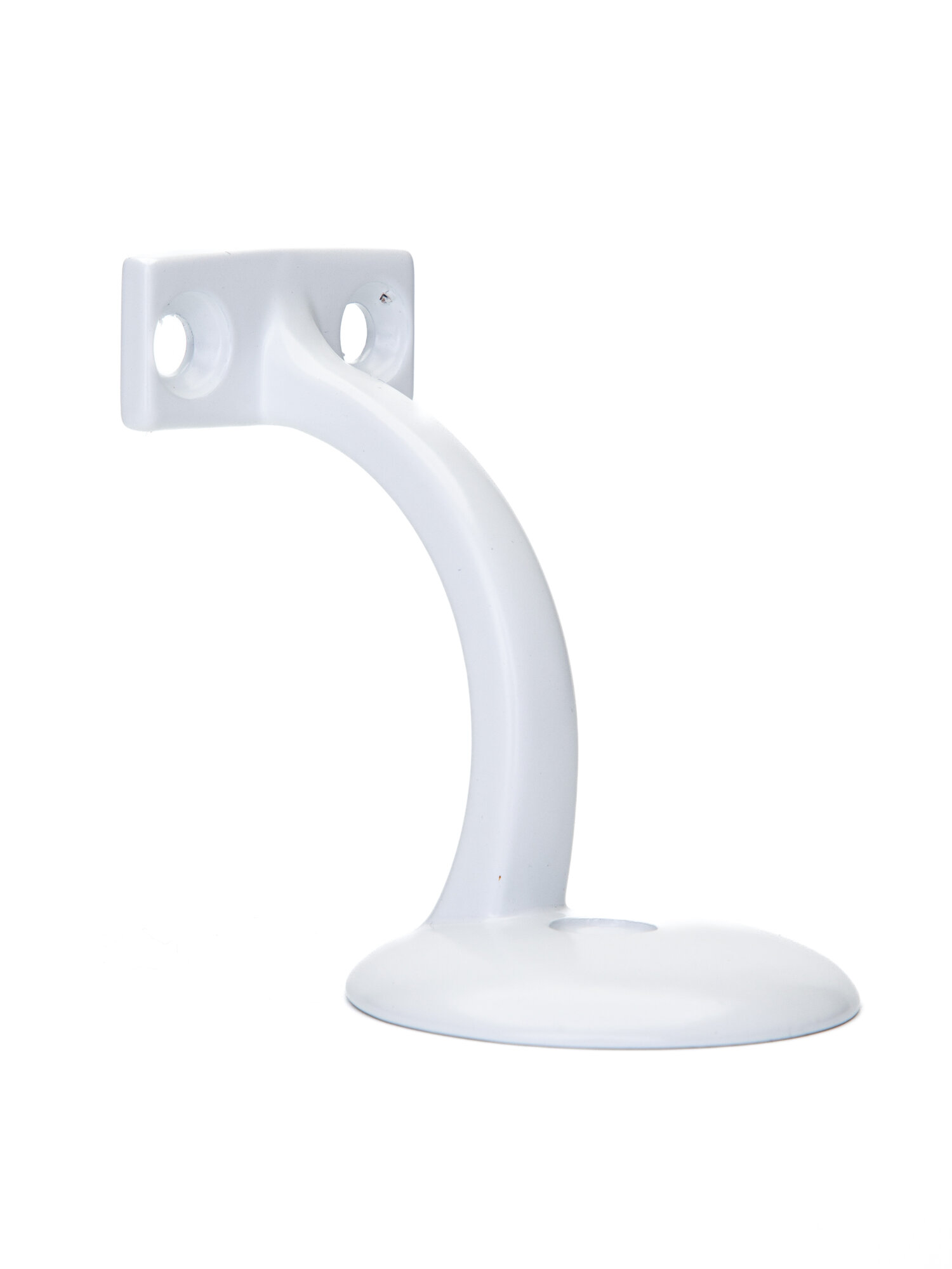 Кронштейн крепления лестничного поручня к стене круглый, цвет Белый (комплект 2 шт.)