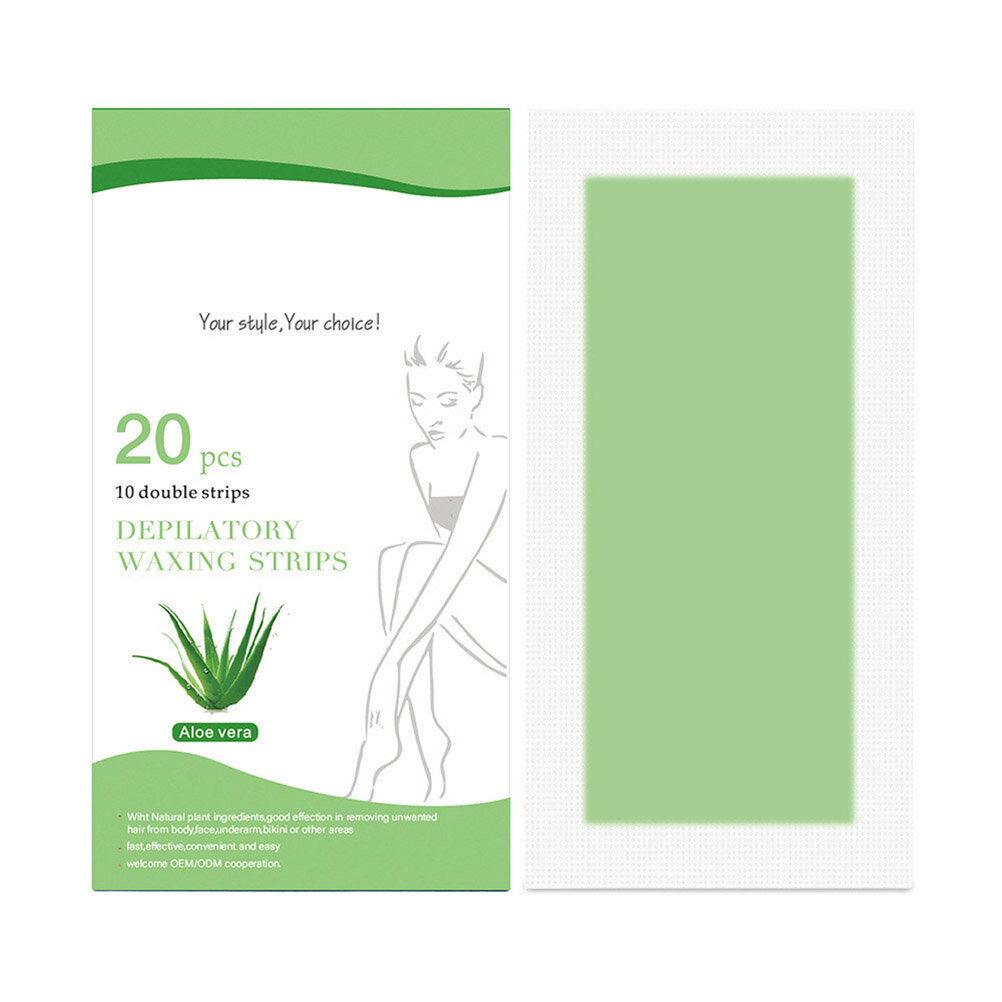Одноразовые двухслойные нетканые восковые полоски для депиляции подмышек и ног