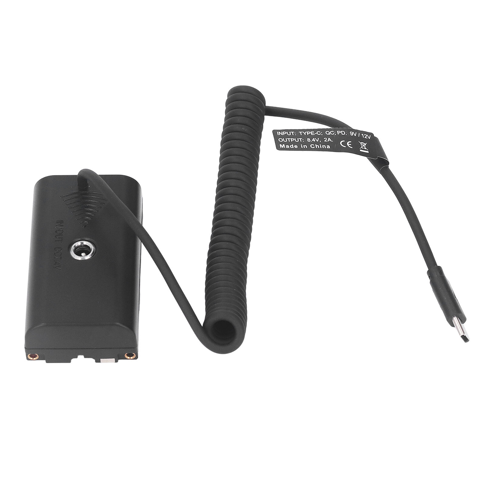 Фиктивная батарея типа C–NP F970 F750 F570 F550 Защитная схема быстрой зарядки Пружинный кабель Адаптер непрерывного питания для монитора камеры Заполняющая подсветка