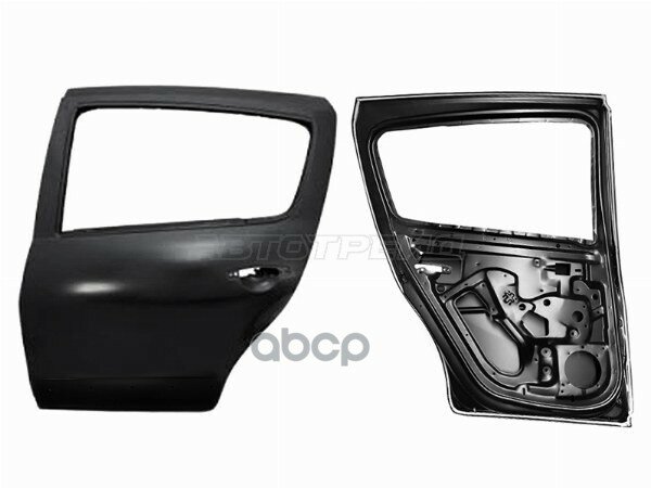 Дверь задняя Renault Sandero 09-14 / Sandero Stepway 10-14 (Слева/ с отверстиями под молдинг) Sat арт. ST-DC31-041-2