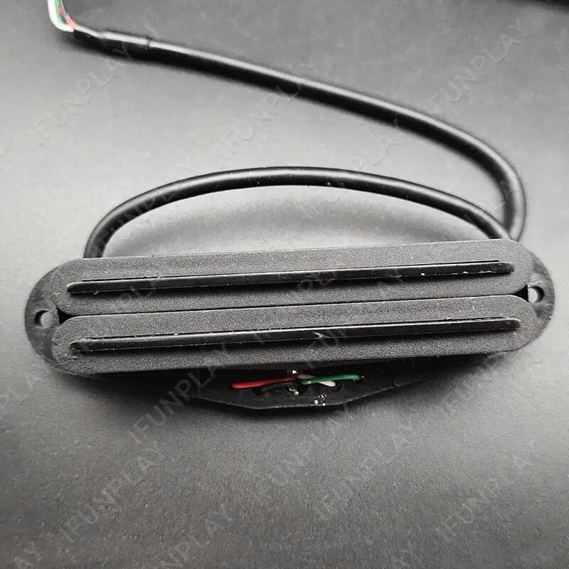 Гитарный звукосниматель IFUNPLAY хамбакер 4 провода Черный, Black with black