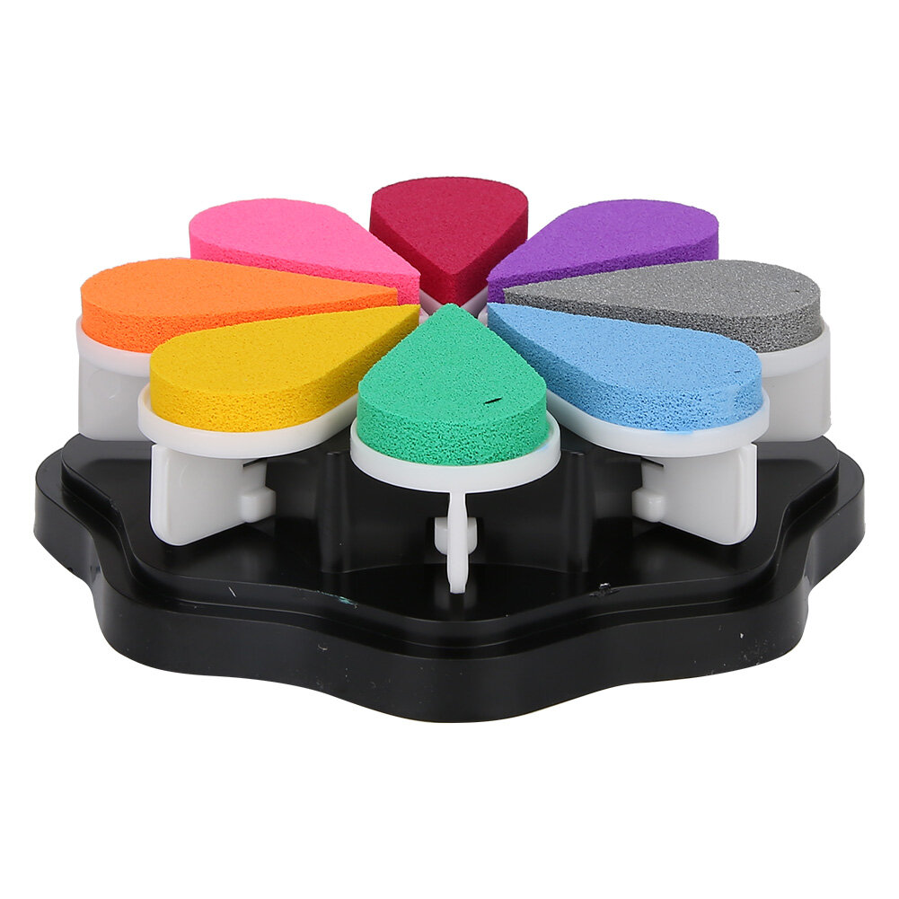 8 цветов в форме лепестка Расписание Книга Альбом Красочные DIY Штамп Чернила Pad Аксессуар для рисования1002 Magic