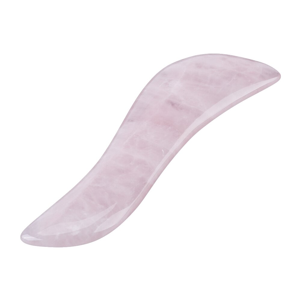 Шт. Натуральный массажный инструмент из розового кварца, гладкий, 115 мм/4,5 дюйма