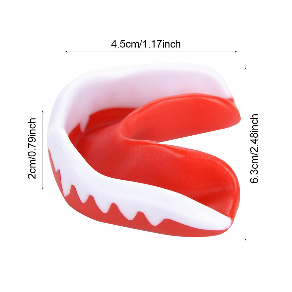 Защитная капа для зубов, инструмент для защиты при карате и боксе, красный и белый, подходит для взрослых и детей, для бокса, регби и других видов спорта, из экологически чистого EVA
