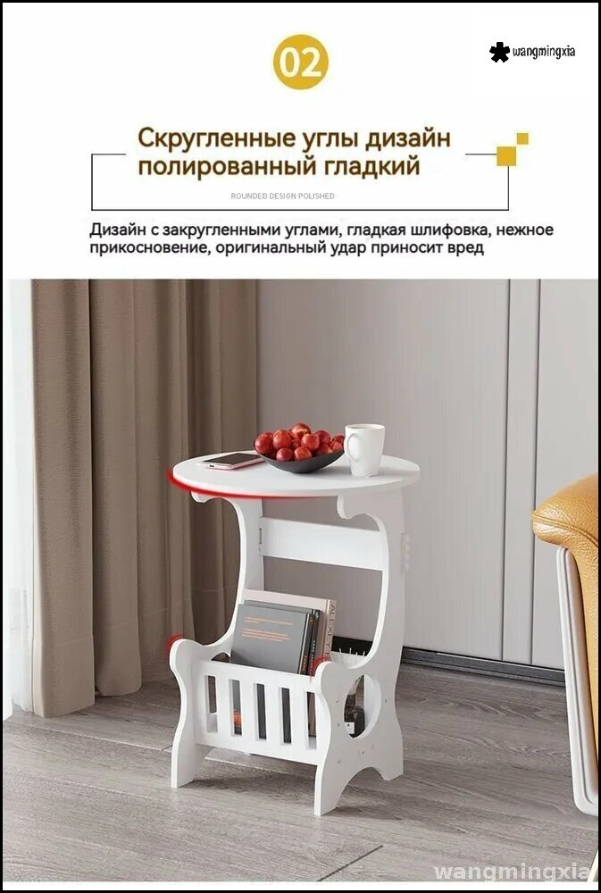 Эксклюзивная тумба QH, Прикроватная тумбочка, небольшой журнальный столик в гостиной, 28х22х45 см, без ящиков