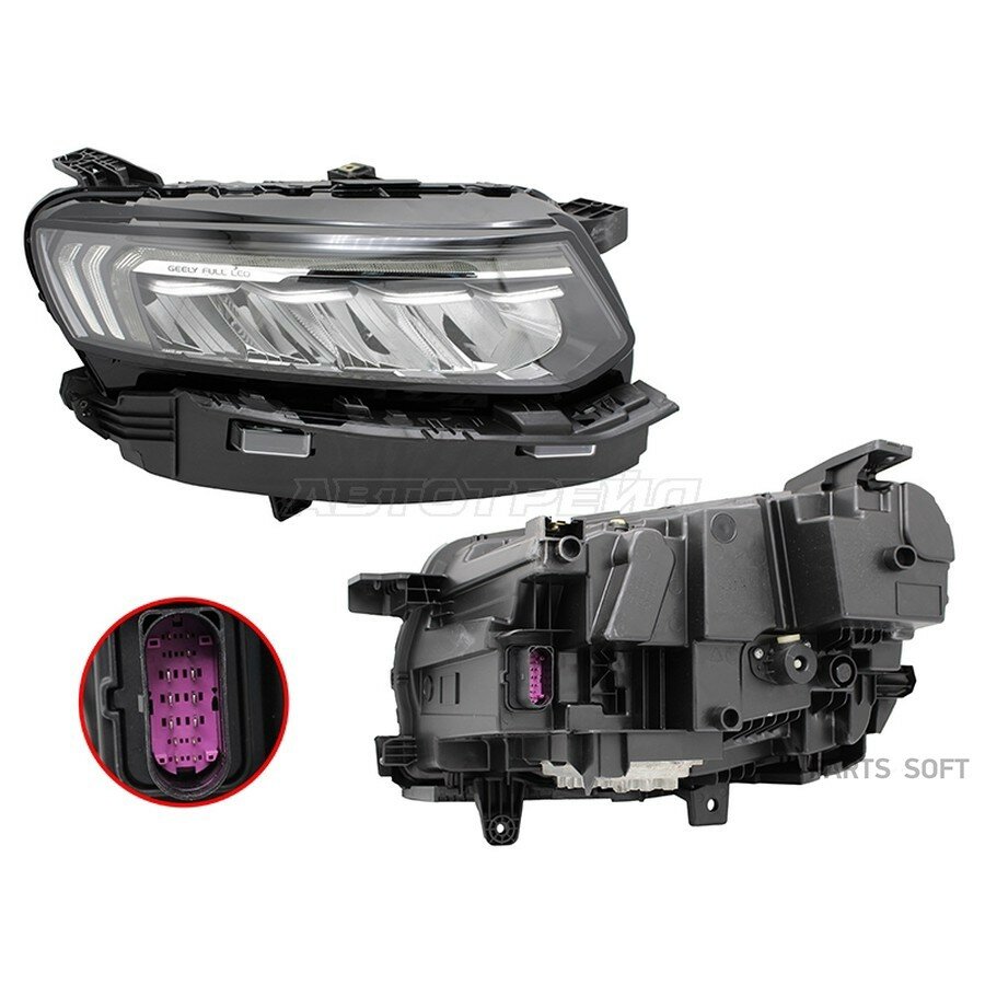 Фара Geely Tugella 19-23 (Справа/ LED/ С электрокорректором) SAT ST-13-GLTUGR | цена за 1 шт
