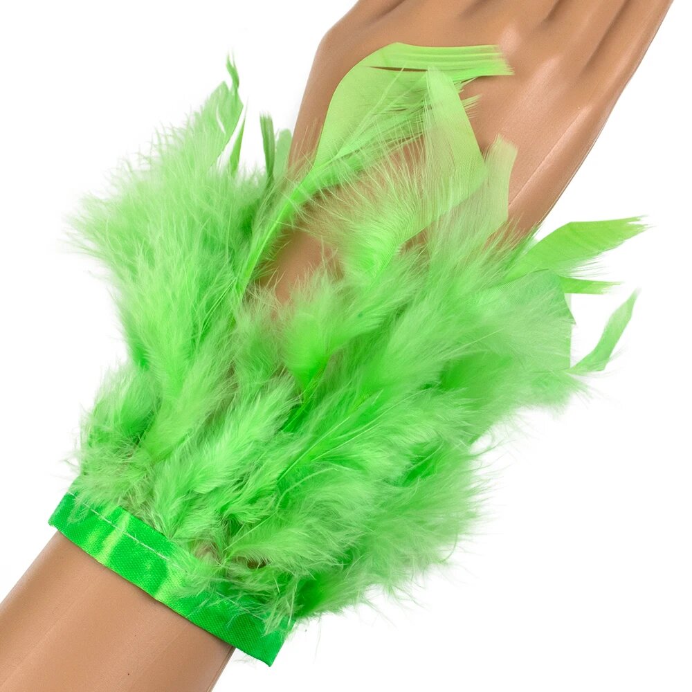Браслет из перьев LZA FENGJ зеленый