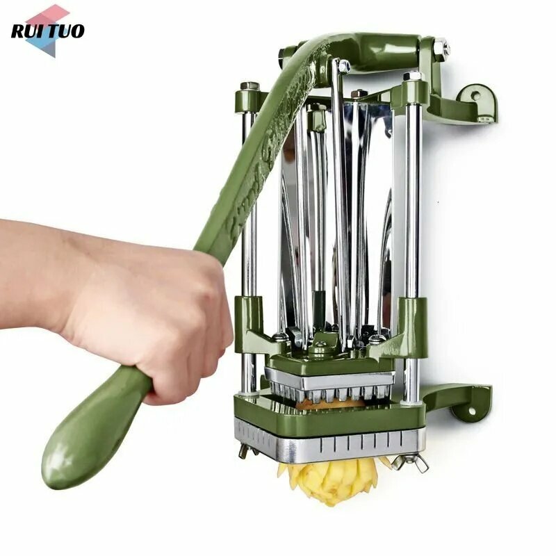 Картофелерезка для нарезки картофеля фри, Слайсер для овощей и фруктов, измельчитель тяжелых кубиков, Полностью алюминиевый корпус с 4 присосками