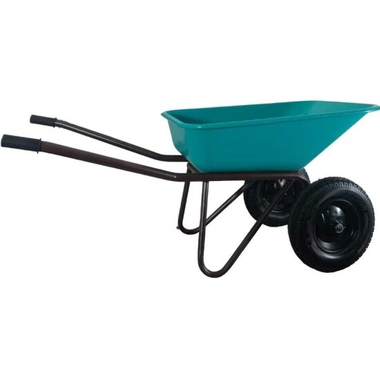 Тачка строительная Lwi "Премиум" двухколесная, полимерное корыто, 130 л, 250 кг (130х2PROFI)