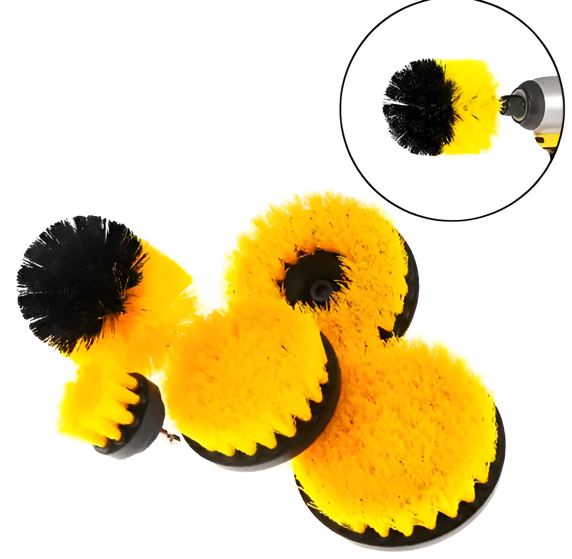 Набор щеток насадок на дрель, шуруповерт, щётка для дрели и шуруповерта для химчистки, уборки 5 предмета + Удлинитель