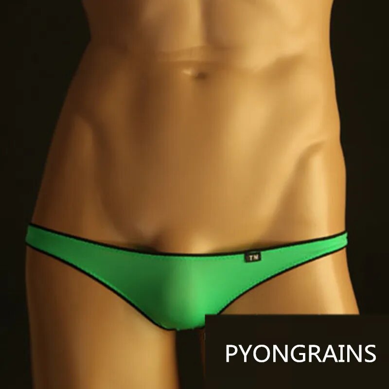 Мужские стринги из лайкры и нейлона Зеленый, L, зеленый