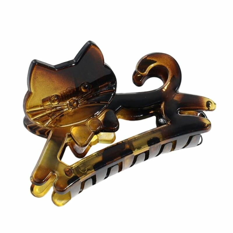 Фиксирующие Аксессуары Для Волос С Леопардовым Рисунком Cute cat-Желто-коричневый