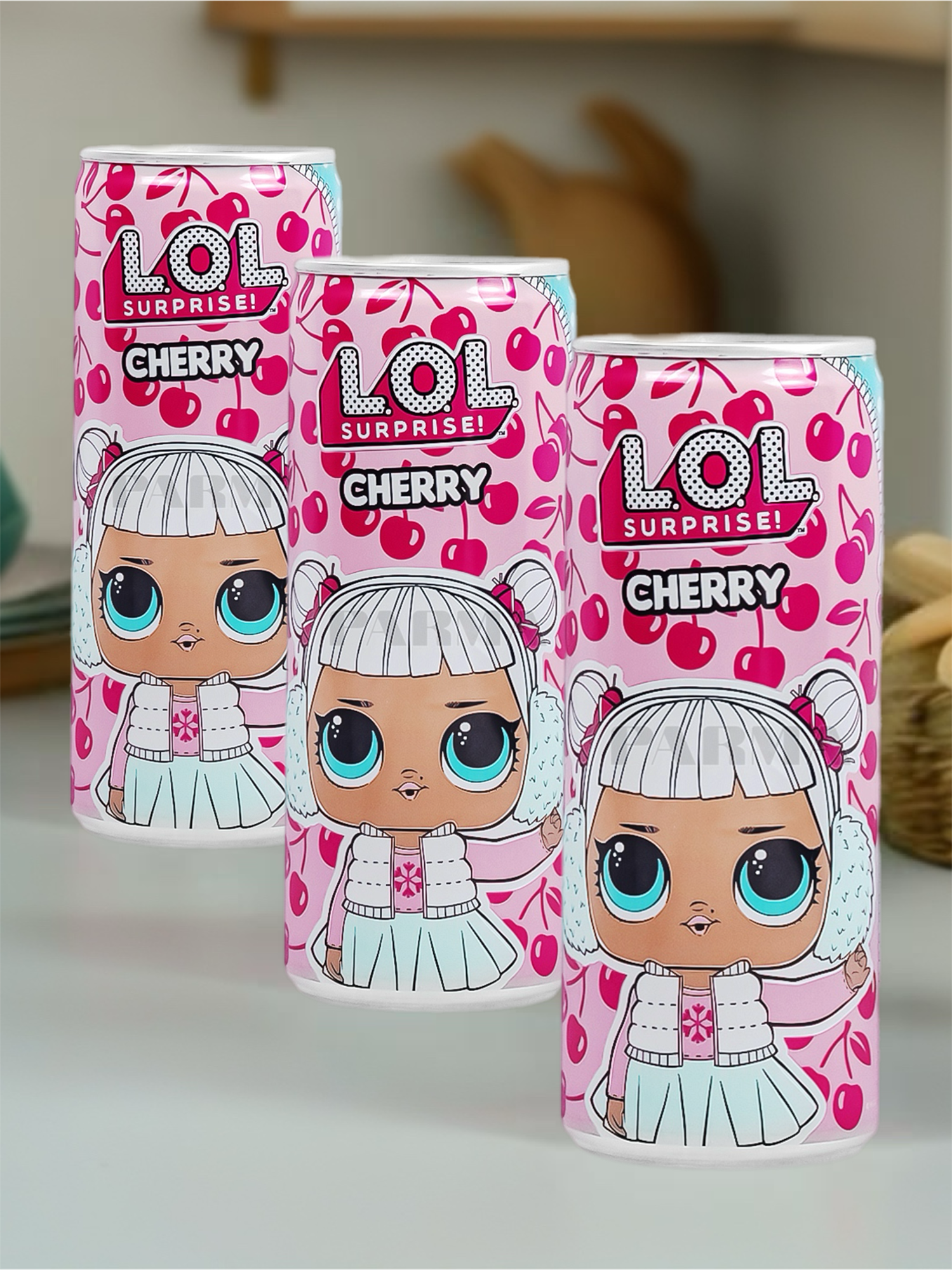 Освежающий напиток негазированный "LOL" со вкусом вишня, 250 мл х 3 шт (Польша)