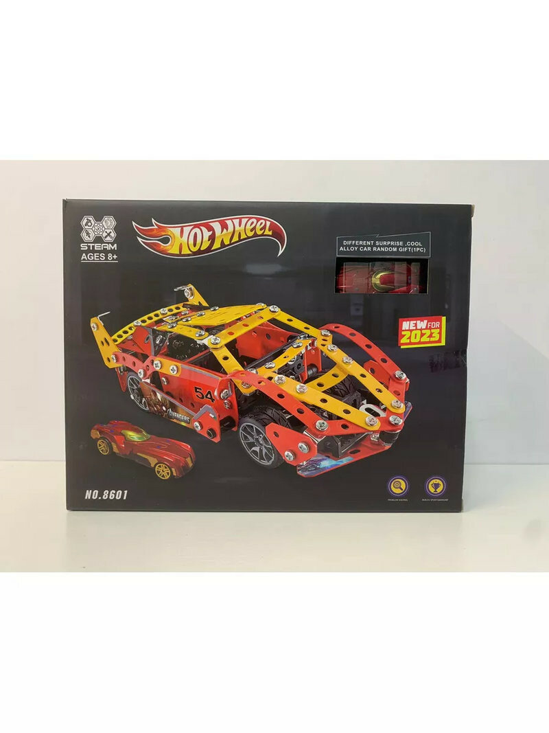 Конструктор металлический Гоночная машина 8601 372дет. 35х27х6.5