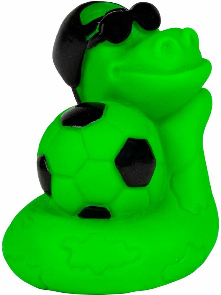 Резиновая игрушка "Питошка" для купания в ванной, развивающая водная игрушка-фигурка для малышей, высота 7 см, цвет зелёный