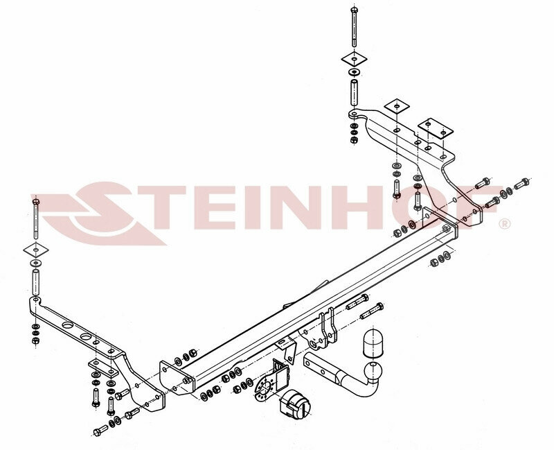 Фаркоп на Subaru Forester (кроме 2 (паспорт и сертификат в комплекте)(без электрики) Steinhof. S-360
