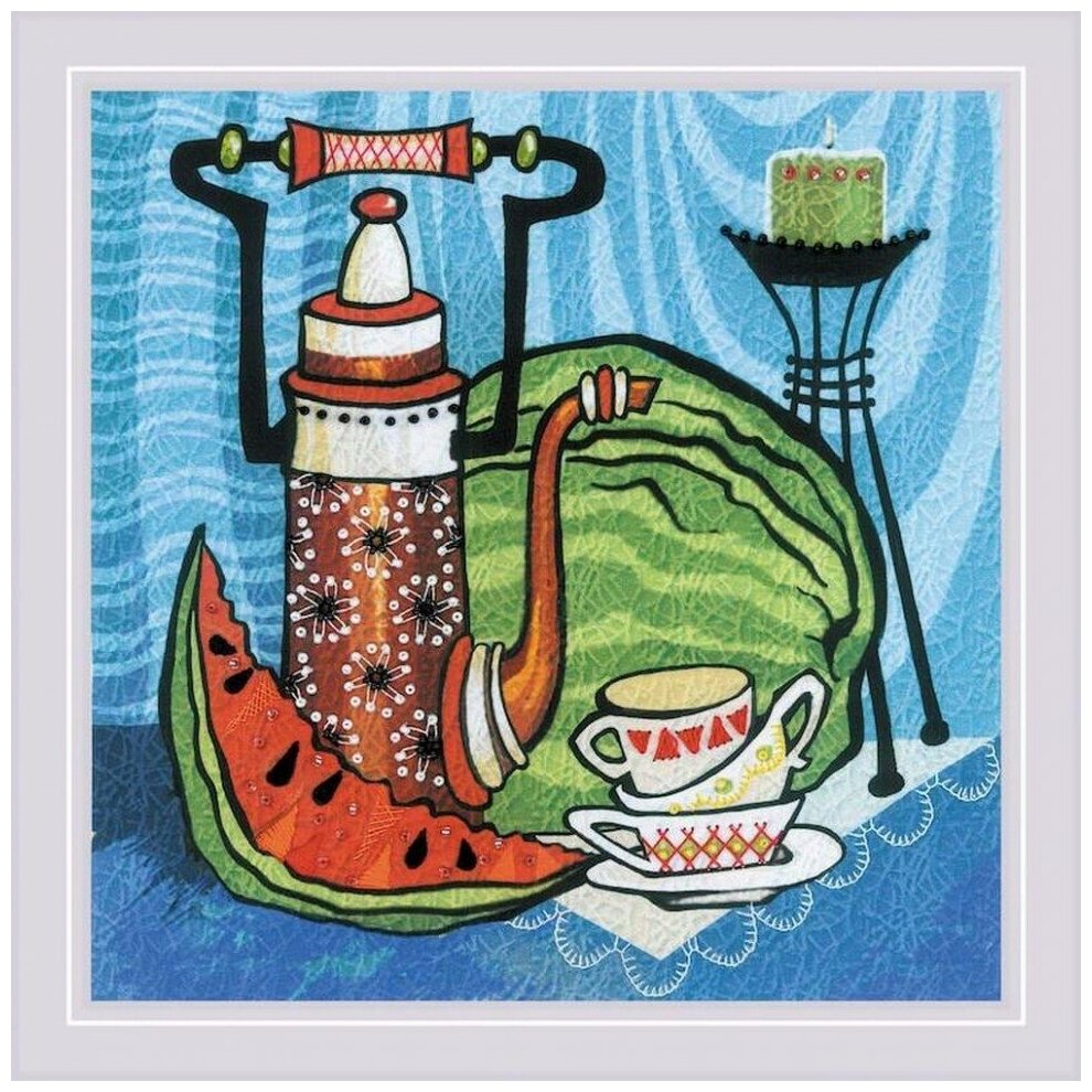 Набор для вышивания Риолис #РТ-0086 Сочный арбуз, Гладь, 20 х 20 см