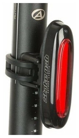 Фонарь 8-12039133 задний 1д. повыш. ярк. COB/3ф. A-Stake USB красный вертик./гориз. прорезин. AUTHOR