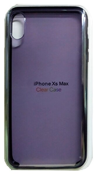 Чехол Clear Case пластиковый для iPhone X/XS, темно-прозрачный